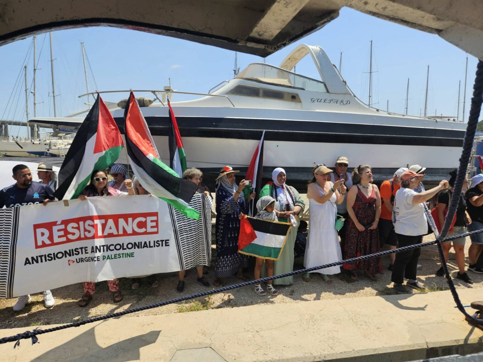 Handala in Martigues France - Freedom Flotilla